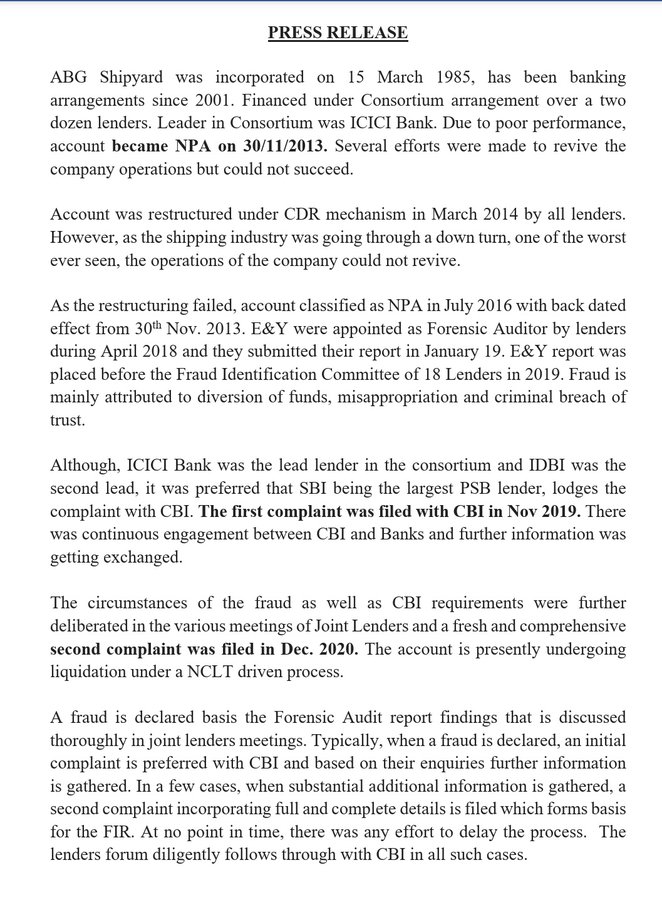 SBI levels bank fraud of ₹ 22,842 crore against ABG shipyard | SabrangIndia